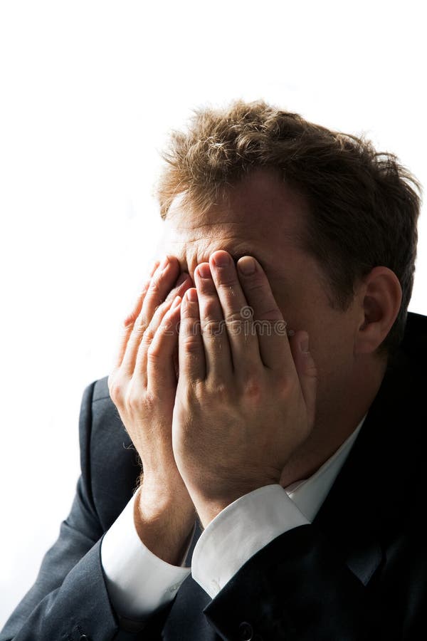 Crying man with cigarette stock image. Image of hand - 11491557