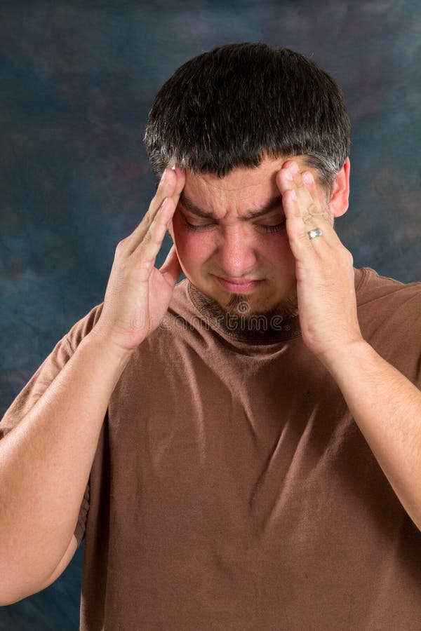 Stressed Man stock photo. Image of rubbing, mental, working - 14443548