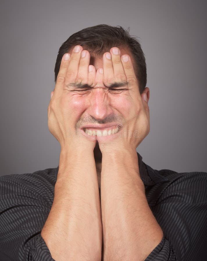 Stressed Man Covering His Face Stock Photo - Image of male, adult: 81159728