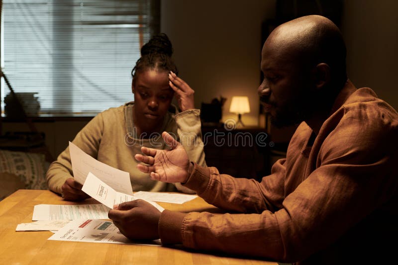 Stressed Man Expressing Misunderstanding Stock Photo - Image of payment ...