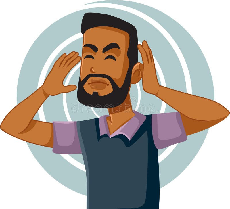 Stressed Man Feeling Dizzy Vector Cartoon Character Stock Vector ...