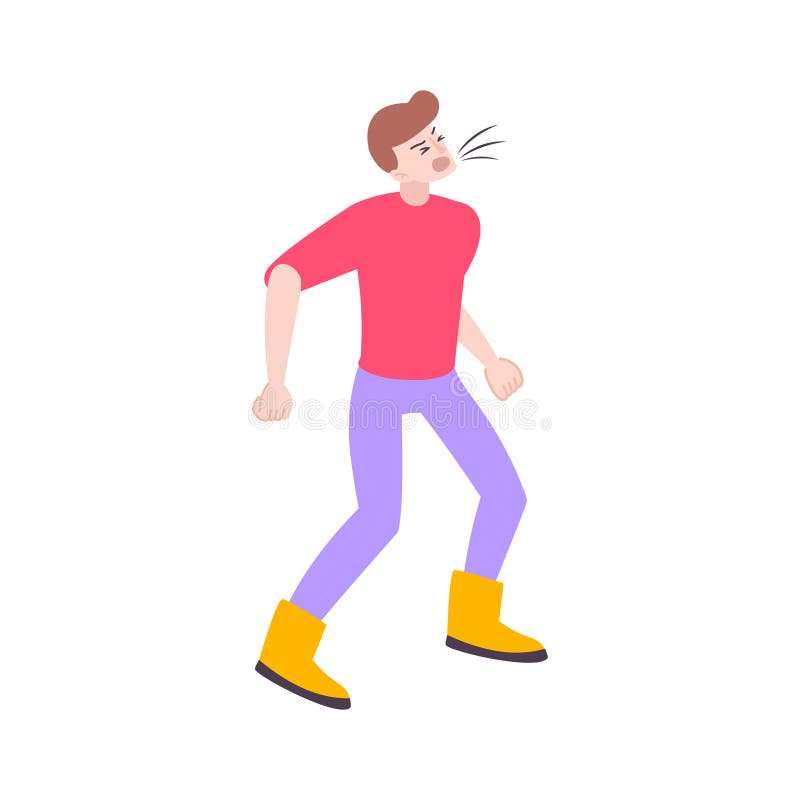 Stressed Man Icon stock vector. Illustration of object - 223921316