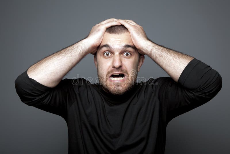 Stressed Man at Studio stock image. Image of shouting - 109075563