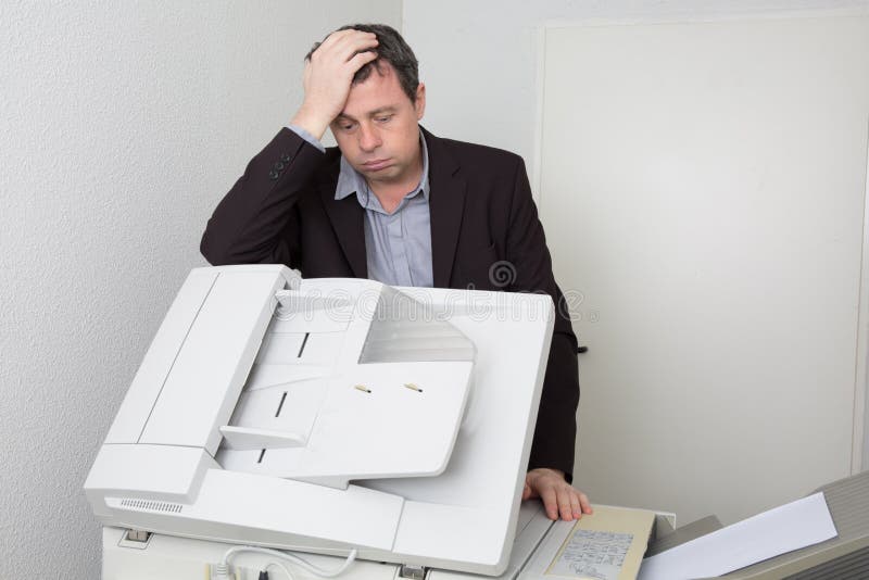 Stressed Man Using Copy Machine Stock Photos - Free & Royalty-Free ...