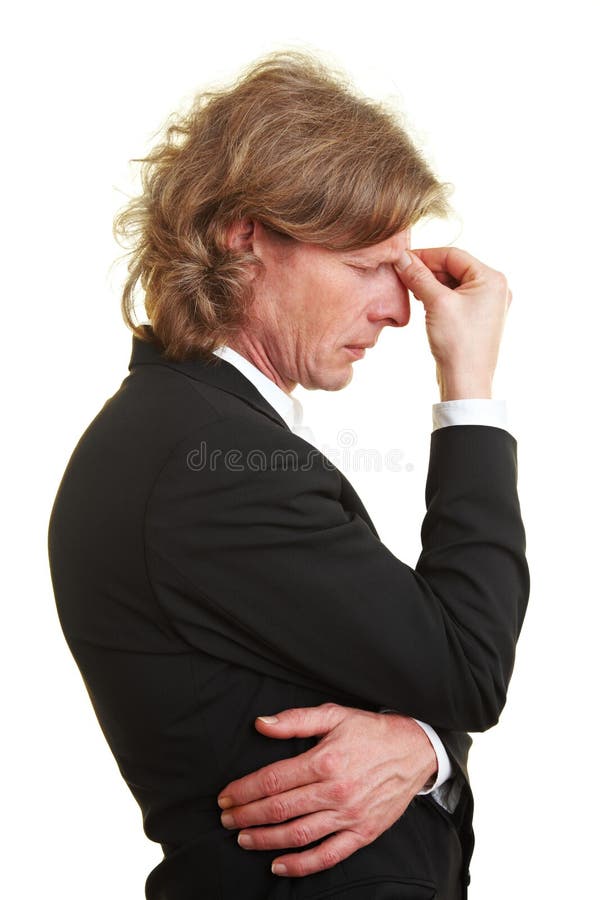 Stressed Manager with a Headache Stock Image - Image of pangs ...