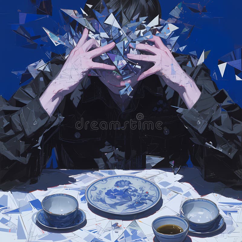 Stressed Mind Exploding with Thoughts Stock Illustration - Illustration ...