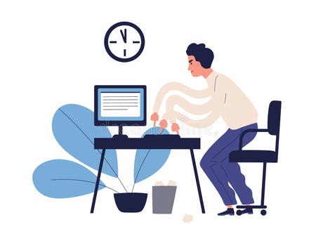 Stress Multitasking Office Stock Illustrations – 3,324 Stress ...