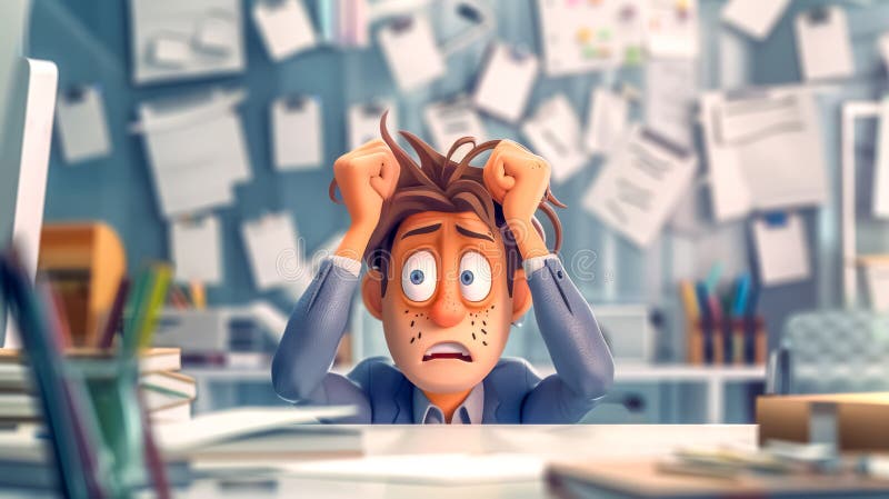 Papers Everywhere Cartoon