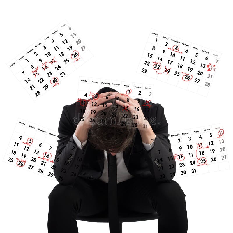 Stressed Out by the Deadlines Stock Photo - Image of mess, depression ...