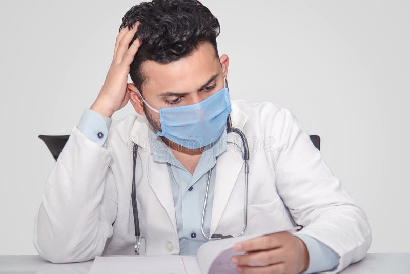 Doctor reading note stock photo. Image of book, health - 177359006