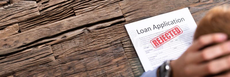 Person Looking at Rejected Loan Application Stock Image - Image of ...