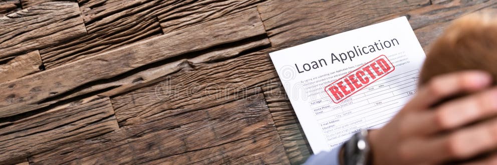 Person Looking at Rejected Loan Application Stock Image - Image of ...
