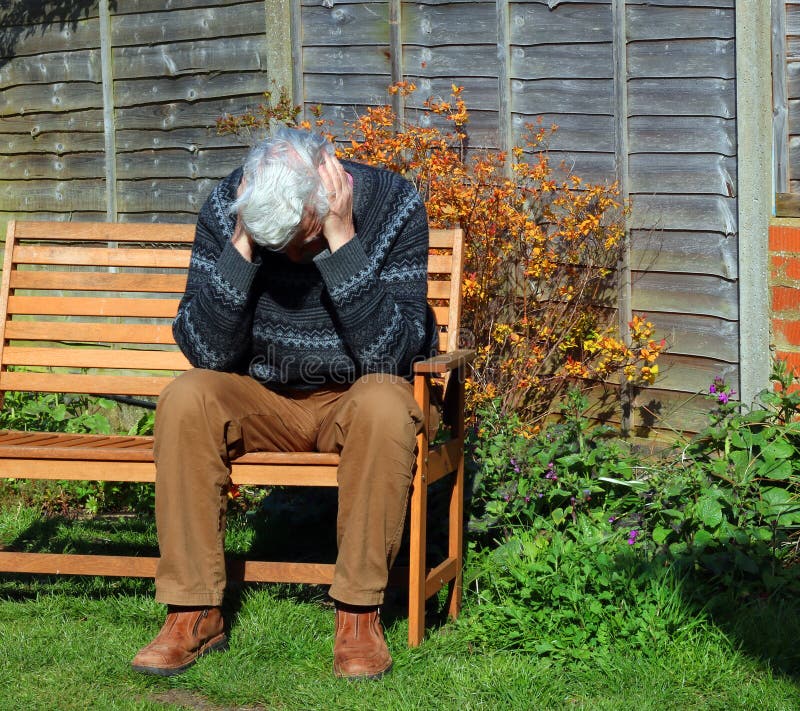 Stressed Senior Man Very Depressed. Stock Photo - Image of senior ...