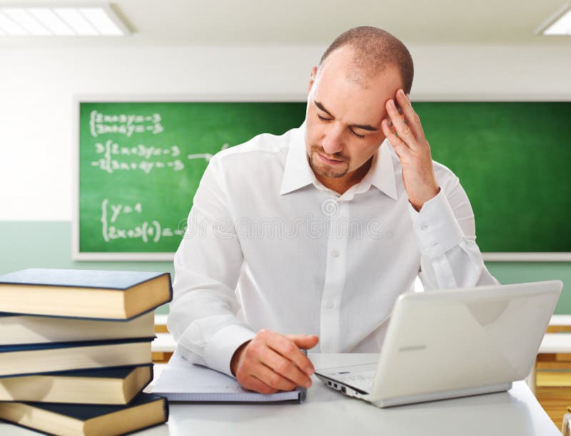 Stressed student stock image. Image of tired, notebook - 16794425