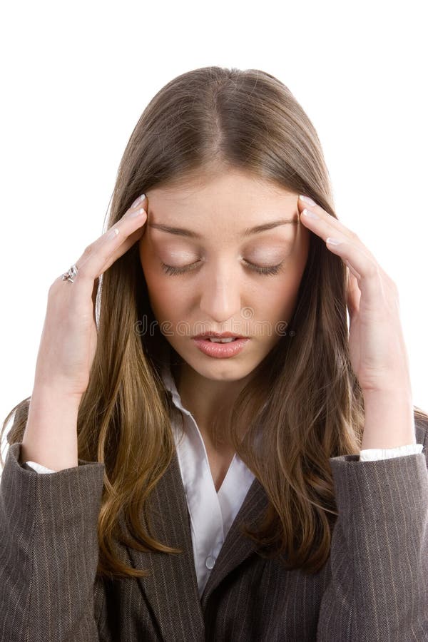 Stressed woman stock photo. Image of isolated, european - 8611098