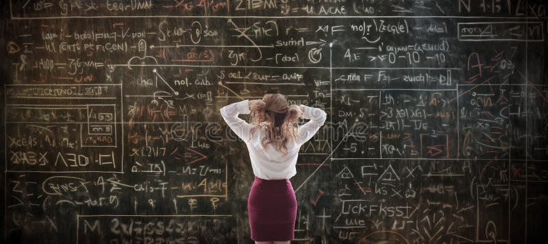 Stressed Woman with Math Problems Stock Photo - Image of desperate ...