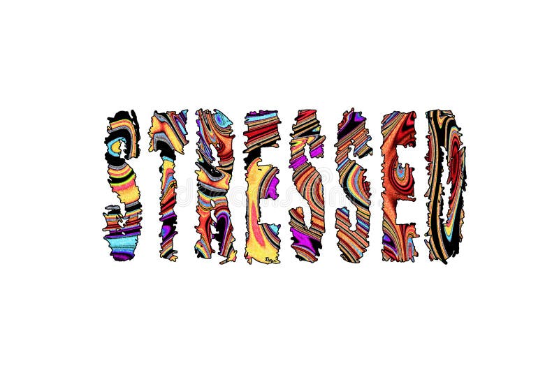 Stressed Word, Banner, Poster and Sticker Stock Illustration ...