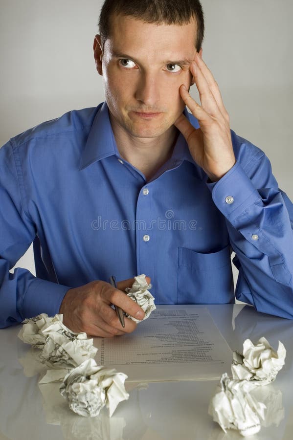 Stressed man stock photo. Image of depression, environment - 9448144