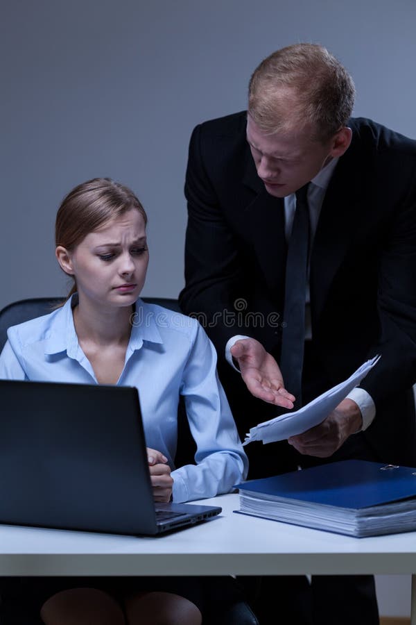 Stressful Atmosphere at Work Stock Photo - Image of elegance, scared ...