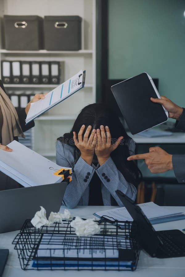 Stressful Business Man Have so Many Paperwork in the Office Stock Image ...