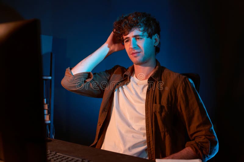 Stressful Creative Working Overworked Project Surrounded Crumpled Paper ...