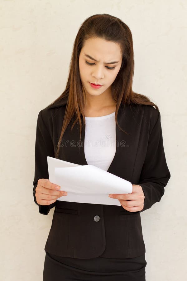 Stressful Female Business Executive Stock Photo - Image of lady ...