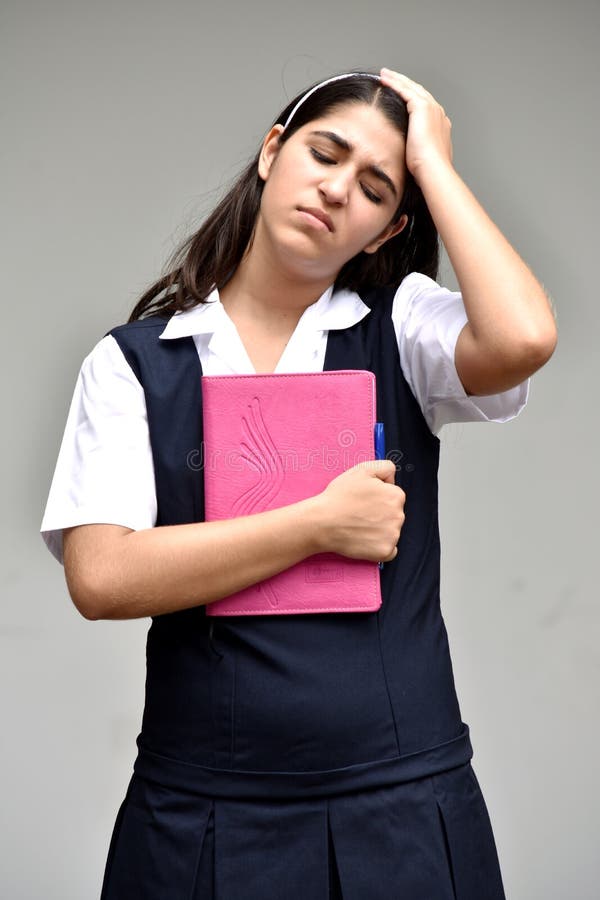 Stressful Girl Student stock image. Image of pretty - 123608769