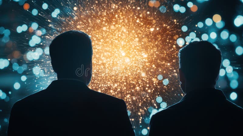 Stressful Meeting in High-Tech Control Room with Managers Examining ...