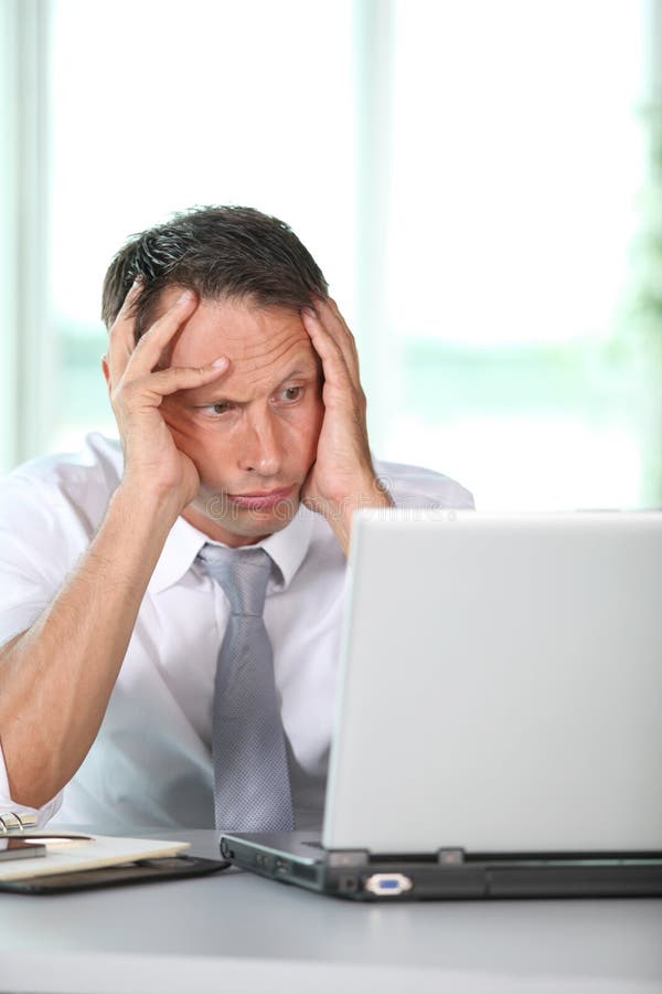 Stressful working day stock photo. Image of businessman - 15564122