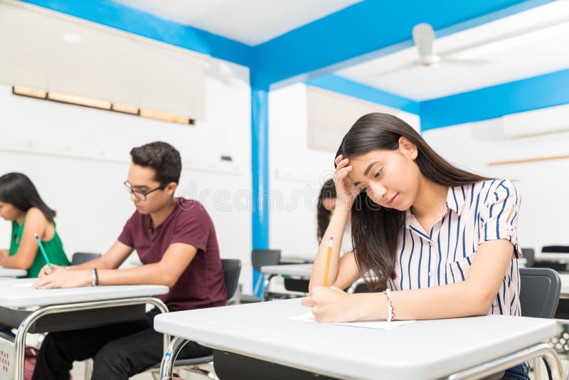 Stressing about Exams stock image. Image of serious - 149308805