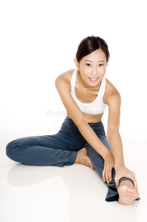 Stretch stock image. Image of white, smiling, flexibility - 1240121