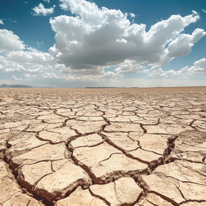 A Stretch of Barren Empty Land with Dry Tree Trunks Against a Clear ...