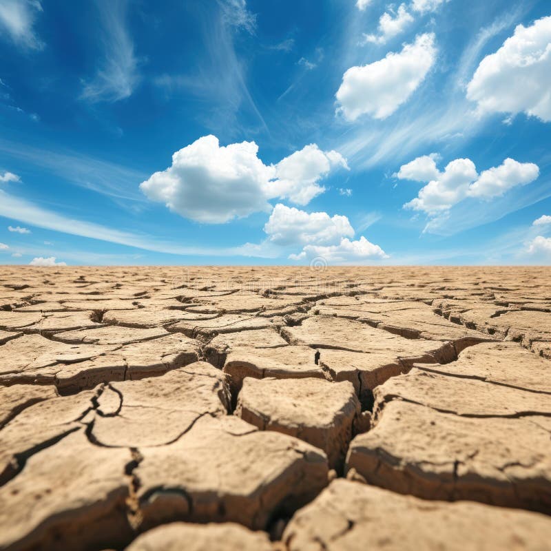 A Stretch of Barren Empty Land with Dry Tree Trunks Against a Clear ...