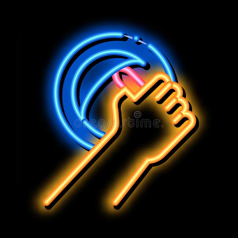 Stretch Ceiling Construction Neon Glow Icon Illustration Stock Vector ...
