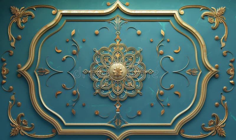 Stretch Ceiling Decoration Model. Mandala and Decorative Frame Copy ...