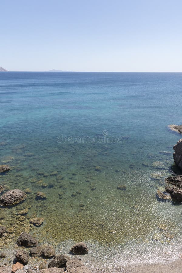 Stretch of Coast at Anavyssos Stock Photo - Image of color, shore ...