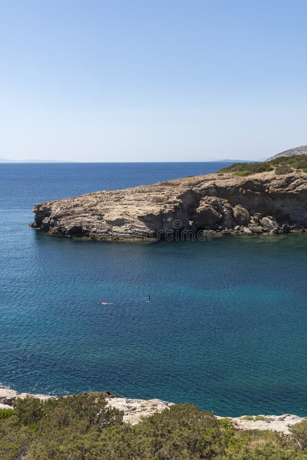 Stretch of Coast at Anavyssos Stock Image - Image of nature, overview ...