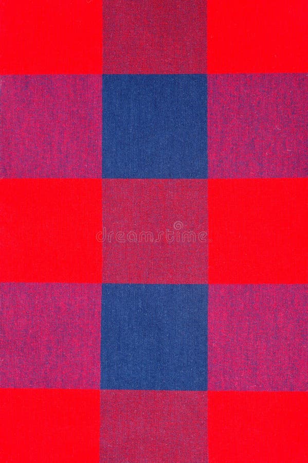 Stretch Cotton Fabric in a Red Check, Shirt Fabric Stock Image - Image ...