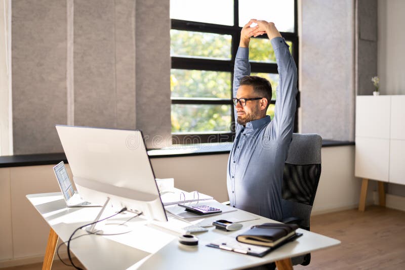 Stretch Exercise Workout stock photo. Image of executive - 233348378