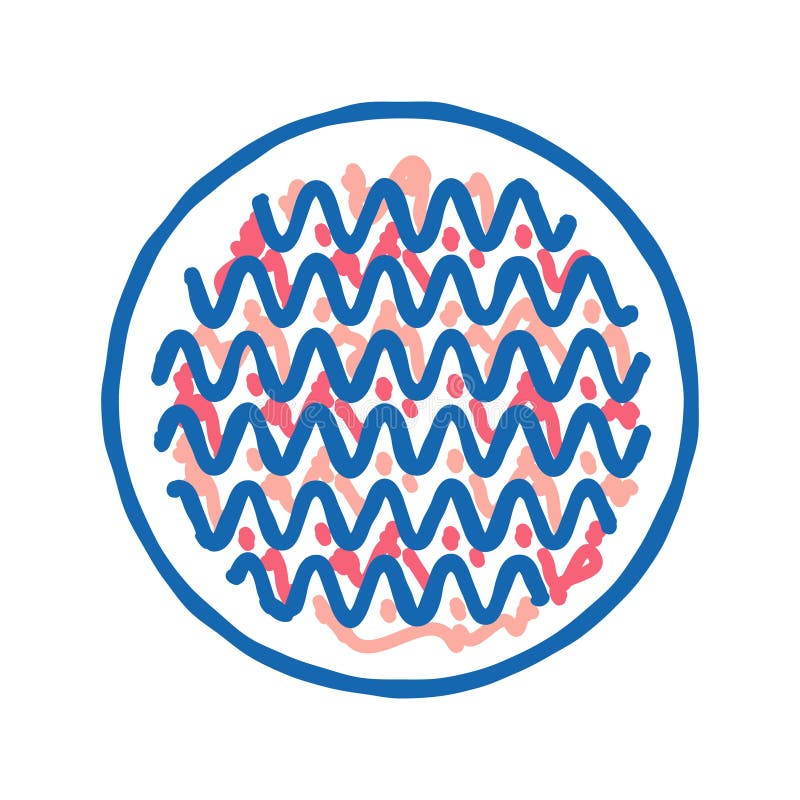 Stretch Fabric Textile Icon Doodle Illustration Stock Illustration ...