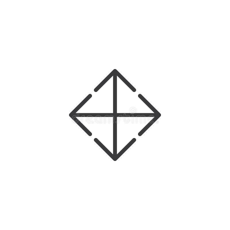 Stretch Full Screen Icon. Isolated Perfect Pixel Arrow Symbol with Flat ...