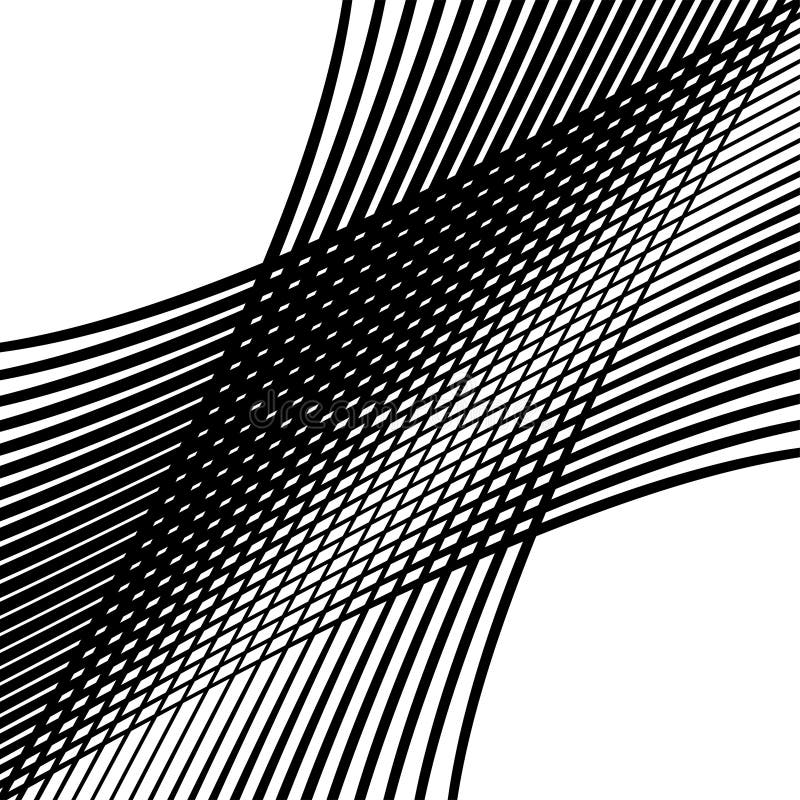 Stretch Grid, Mesh. Waving, Wavy Intersect Lines. Interlock, Tangle ...