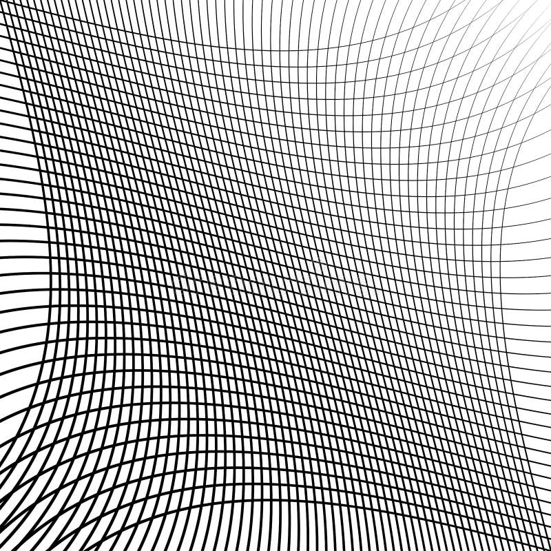 Stretch Grid, Mesh. Waving, Wavy Intersect Lines. Interlock, Tangle ...