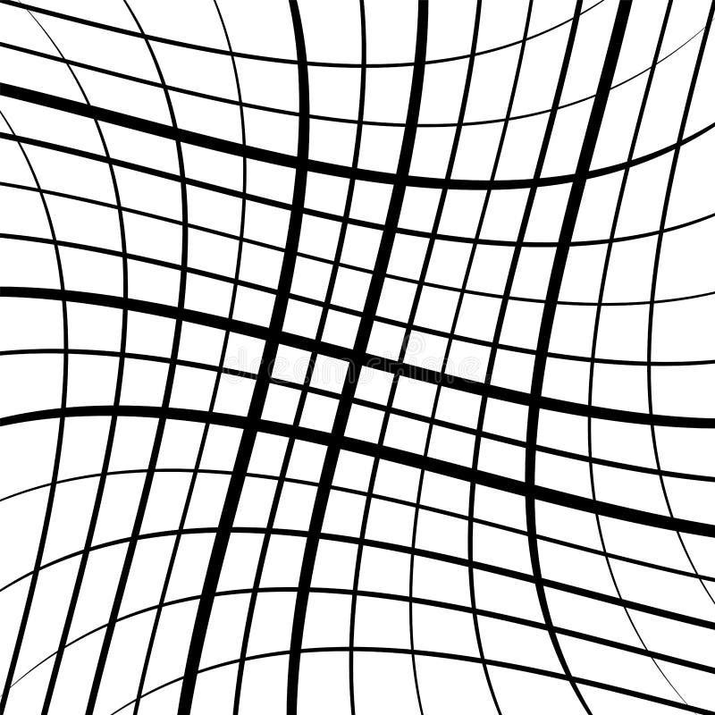Stretch Grid, Mesh. Waving, Wavy Intersect Lines. Interlock, Tangle ...