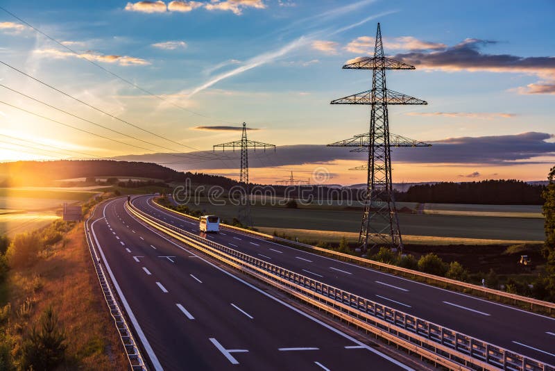 Autobahn stock image. Image of landscape, motion, nature - 183252205