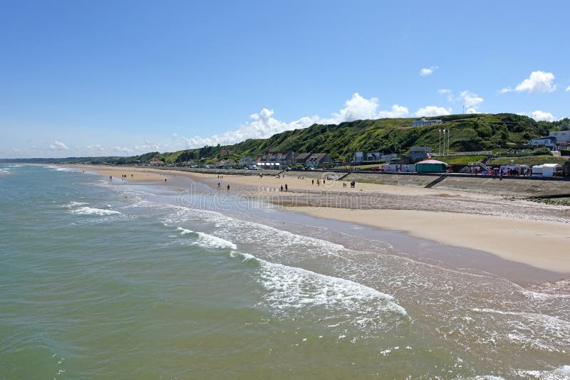 Omaha Beach at Vierville Sur Mer Stock Photo - Image of landscape ...