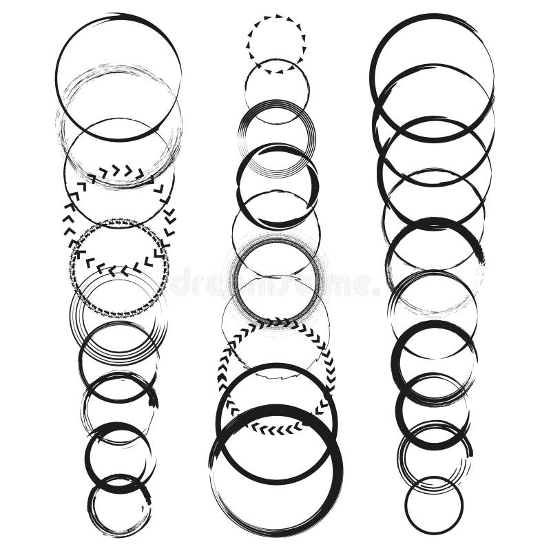 Stretch Ring Shapes. Loop Spiral Icon. Vector Circular Symbols ...