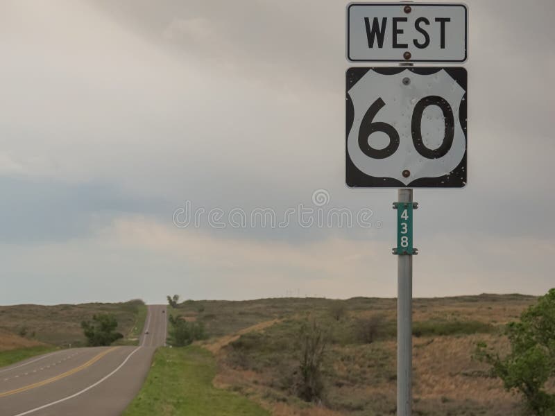 Long and Lonesome Stretch of US Route 60 Stock Image - Image of ...