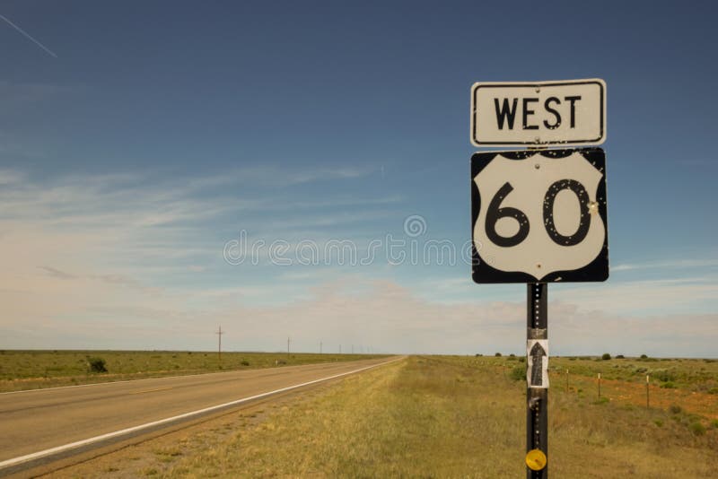 Long and Lonesome Stretch of US Route 60 Stock Photo - Image of ...