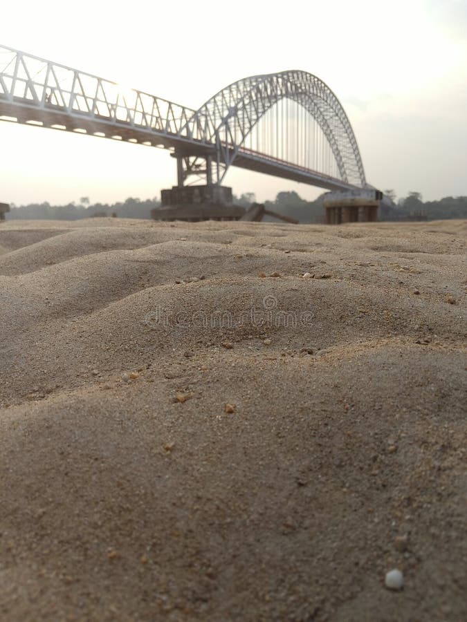 Stretch of Sand on the Coast of the River Under the Melawen Indonesia ...